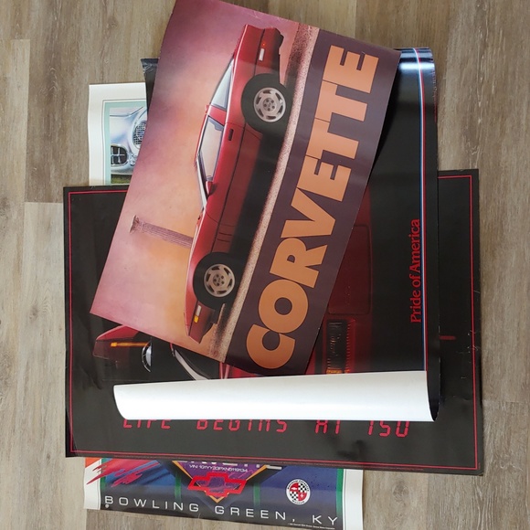 Corvette | Art | Mixed Lot Of 4 Corvette Posters 8s 90s Read ...